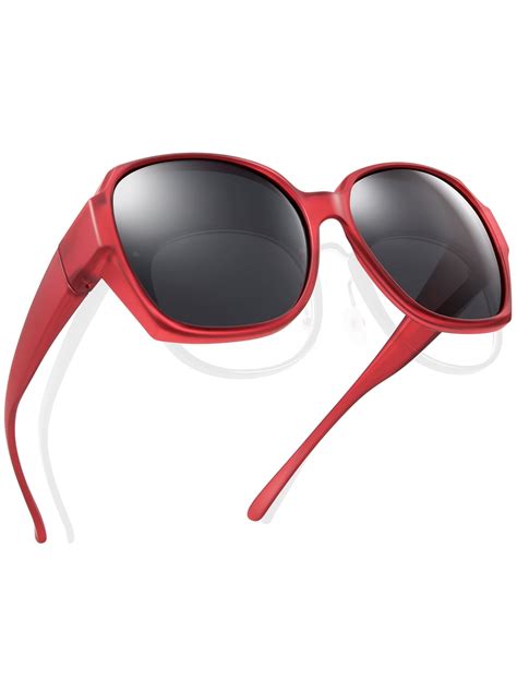 Tinhao Polarized Sunglasses Fit Over Glasses Oversized Butterfly