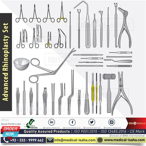Rhinoplasty Surgery Instruments Set Handmade Tools Isaha