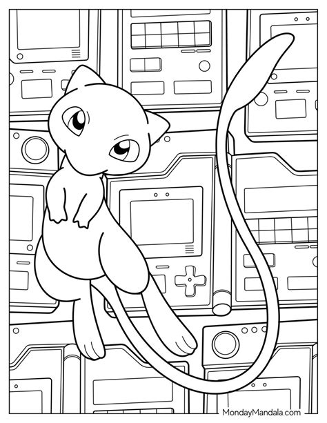 Mew Pokemon Coloring Pages