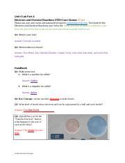 Unit Lab Part A Docx Unit Lab Part A Electrons And Chemical Reactions STEM Case Gizmos