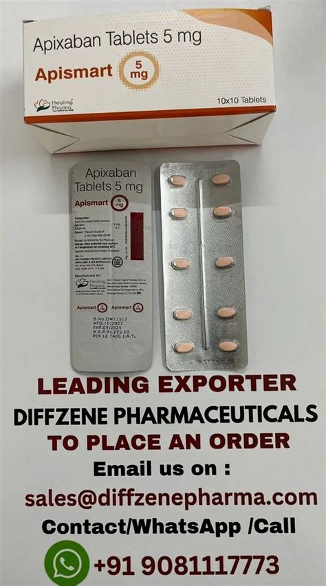 Apixaban 5 Mg Tablet Generic At ₹ 50 Stripe Eliquis In Bardoli Id