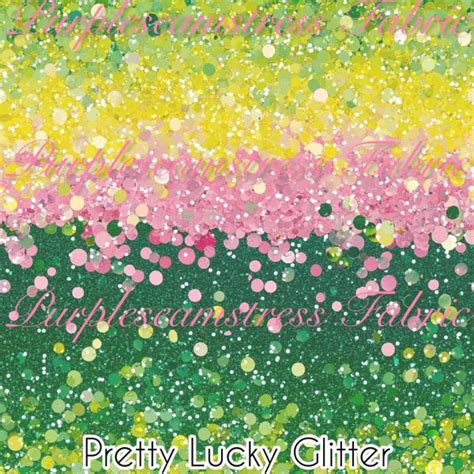 Pretty Lucky Glitter Fabric Purpleseamstress Fabric