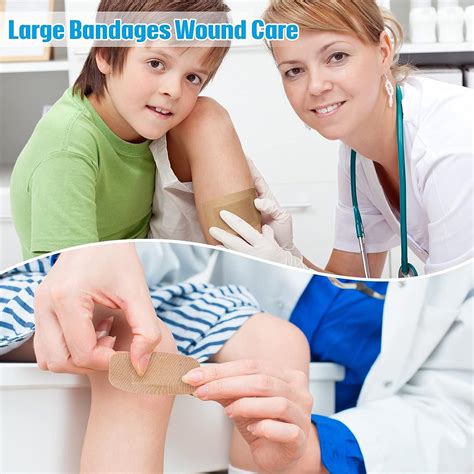 200 Pcs Large Assorted Flexible Fabric Adhesive Bandages First Aid