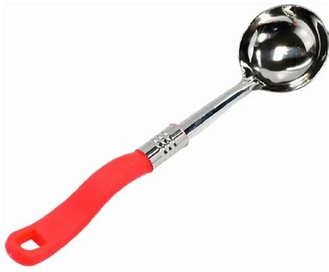 Silver And Red Stainless Steel Round Tea Spoon For Home Size 10 Inch At Rs 55piece In South