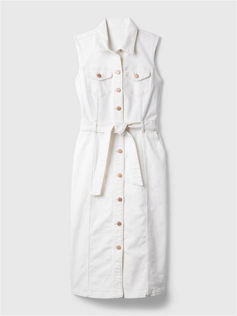 Denim Midi Dress Gap