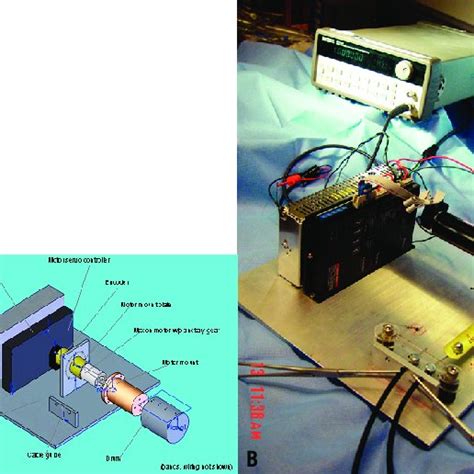 A Schematic Of Motor Mount Exploded View B Actual Motor Mount