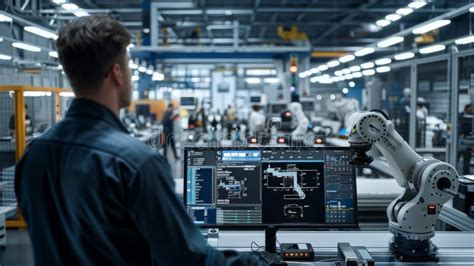 Robotic Arm Catch For Electronic Assembly Line Robotic Process Automation Concept Stock