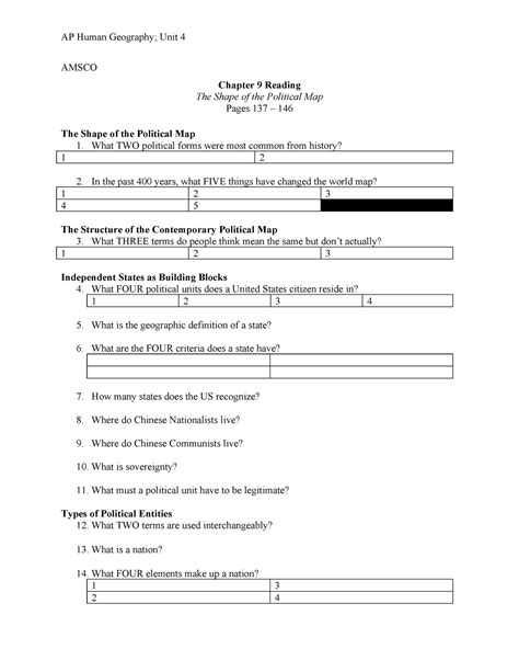 Aphg Ch9 Amsco 2017 Job Amsco Chapter 9 Reading The Shape Of The