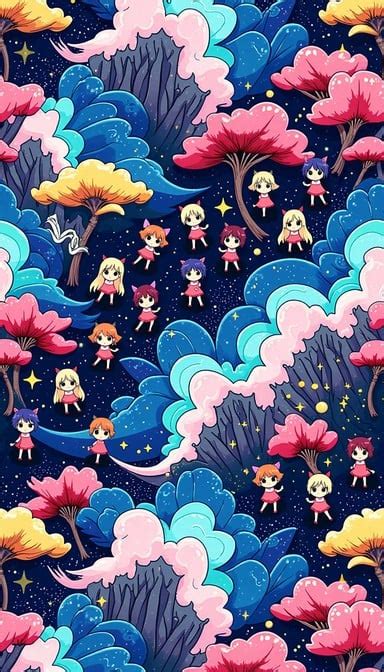 Free Cascading Chibi Universe Image Anime Chibi Cascading Download At Stockcake