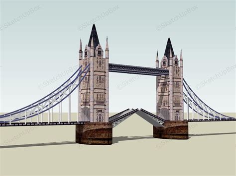 Tower Bridge Sketchup 3d Model Skp File Download Sketchupbox