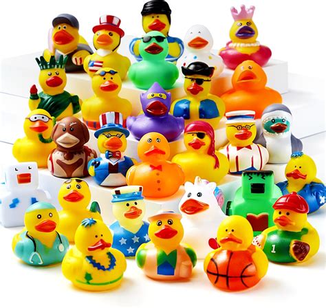 Joyin 120 Pcs Rubber Ducks Random Assortment Ducks Bulk