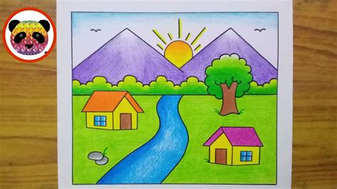 Landscape Scenery Drawing Scenery Drawing Easy Step By Step How To