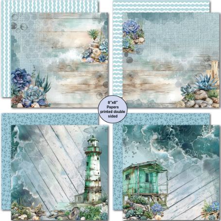 Coastal Boardwalk 8x8 Paper Pack Towercrafts