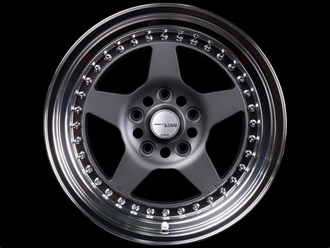 Work Meister Cr 01 3 Piece Wheels Matte Gunmetal W Polished Lip 16