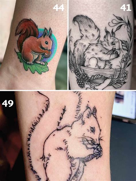 63 Squirrel Tattoo Designs That Are Simple And Cute Tattoo Glee