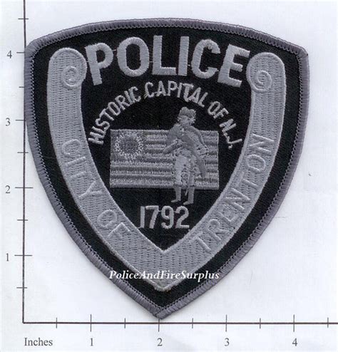 New Jersey Trenton Police Dept Patch Police And Fire Surplus
