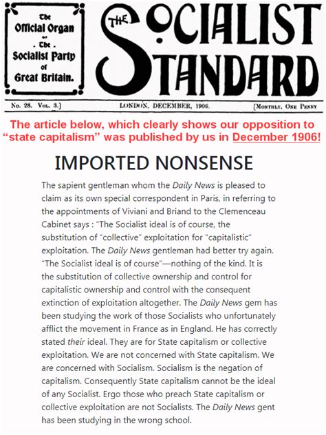 Socialism Or Your Money Back State Capitalism