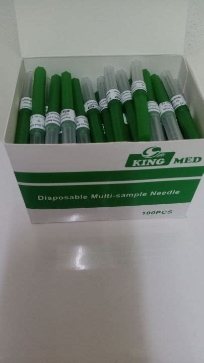 Multi Sample Needle G21 G 22 G 23 King Med 100 Pcs 1 Box Lazada Ph