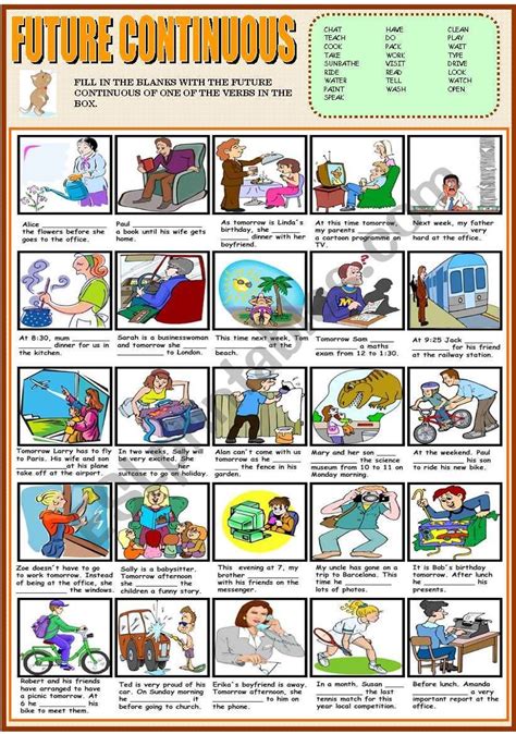 Future Continuous Esl Worksheet By Katiana Esl Worksheets Esl Esl