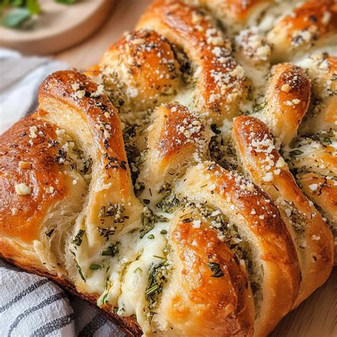 Swirled Garlic Herb And Cheese Bread