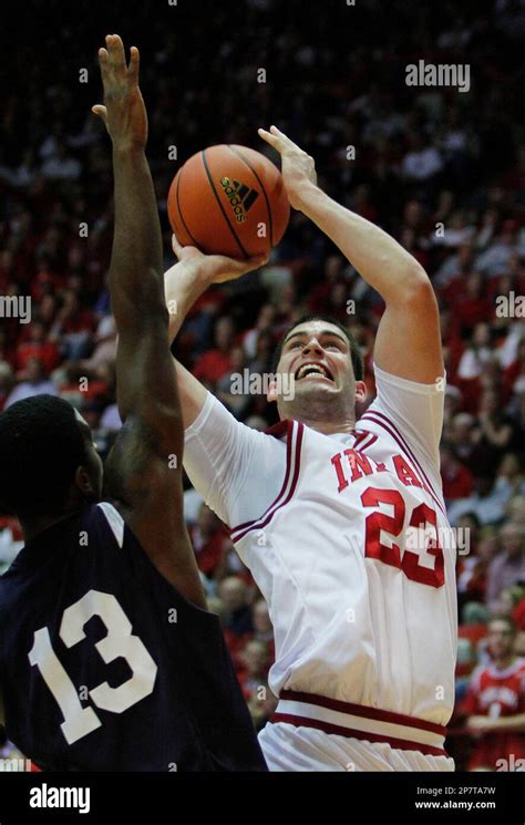 Indiana Forward Bobby Capobianco 23 Puts Up A Shot Against Howard