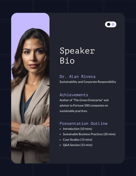 Conference Speaker Proposal Template Visme