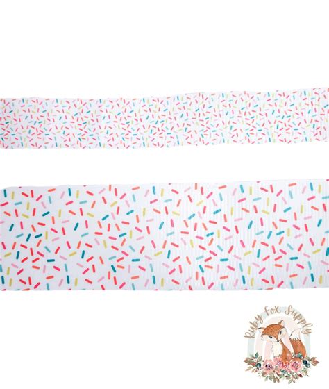 White Sprinkles 315 Ribbon Rubyfoxsupply