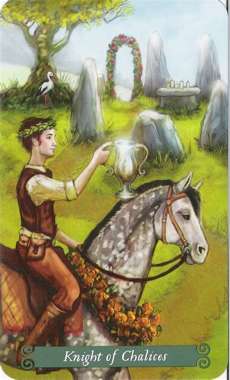 Knight Of Chalices Card From The Green Witch Tarot Deck Tarot Decks