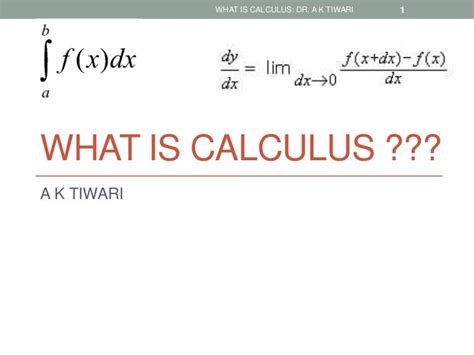 Basics Of Calculus