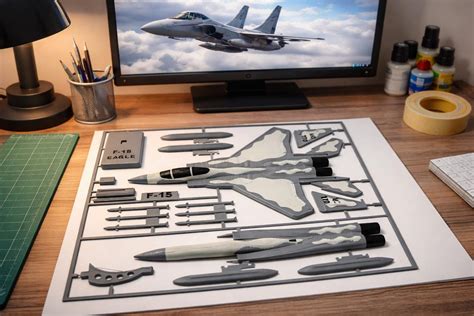 F 15 Eagle 3d Printed Fighter Jet Model Kit Unassembled Diy Aircraft