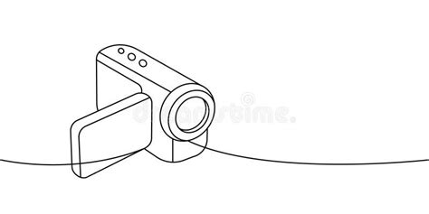 Instant Camera Polaroid Camera One Line Continuous Drawing