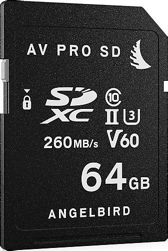 Angelbird Av Pro Mk2 Class 10 Sdxc Uhs Ii U3 V60 64 Gb Hafıza Kartı