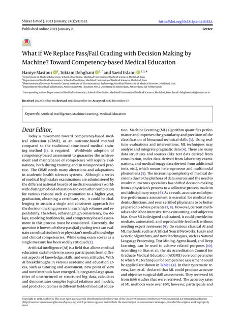Pdf What If We Replace Passfail Grading With Decision Making By