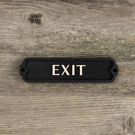 Exit Sign Etsy UK