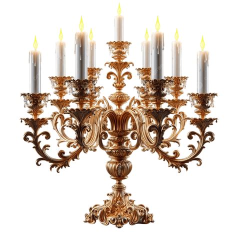 Gold Candelabra With Five Candles Candelabra Ornate Gold Candelabra