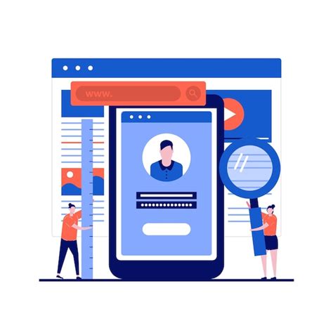 Premium Vector Mobile App Development With Programmer Building