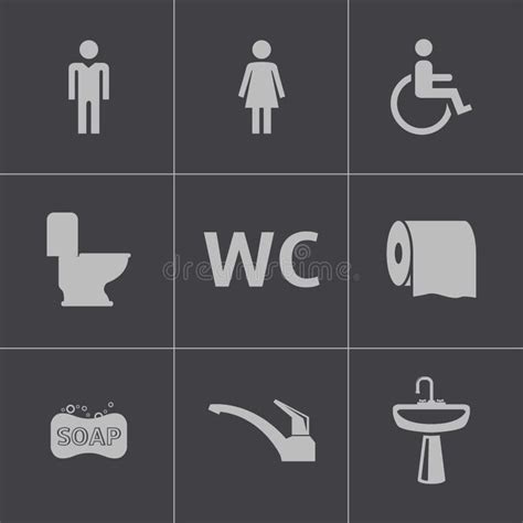 Toilet Signs Vector Set Stock Vector Illustration Of Hygiene 36323784