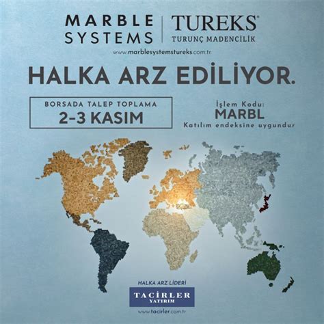 Marble Systems Tureks Turunç Madencilik Halka Arz Süreci Başlıyor … Hasan Ceylan