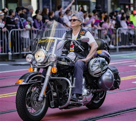 Gay Pride Parade In San Francisco Dykes On Bikes Lead The Parade