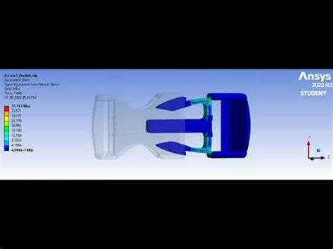 Buckle Clip Static Structural Analysis Case Equivalent Stress ANSYS YouTube