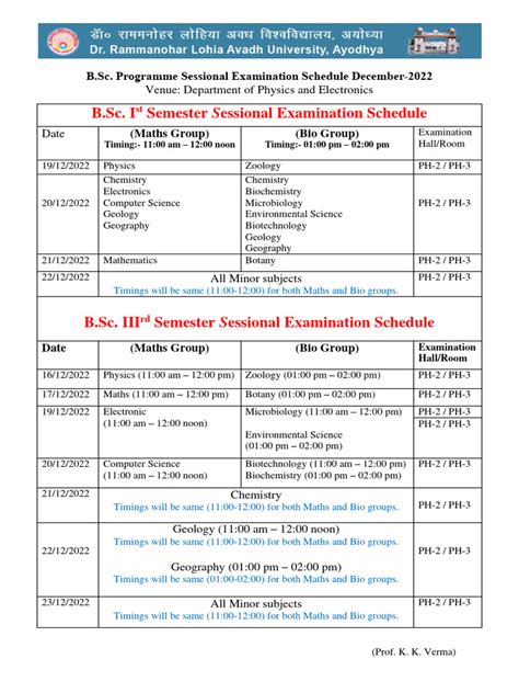Bsc Sessional Examination Schedule Pdf Observation Inquiry