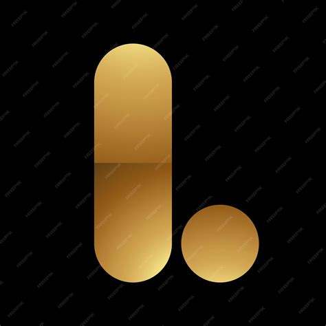Premium Vector Golden Letter L Symbol On A Black Background Icon 8