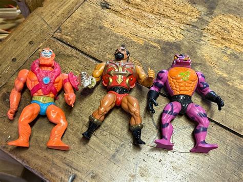 Motu Matell Original 80er Jahre 3 Figuren Aus Räumung Gebraucht In