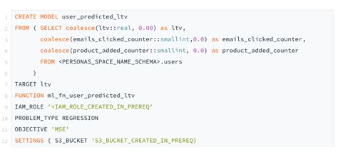 run predictive analytics with sql commands