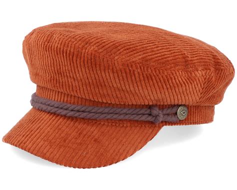 Fiddler Rust Flat Cap Brixton Caps
