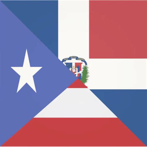 Puerto Rican Dominican Flag Pr Dr Republic Sticker Zazzle