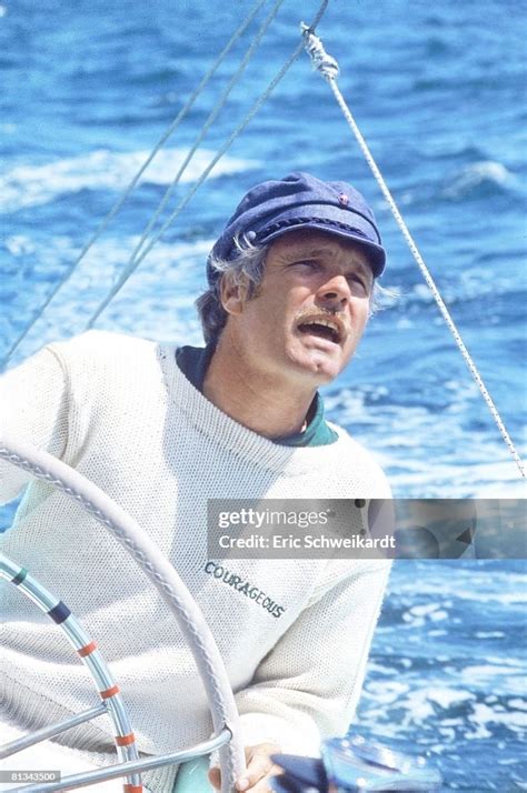 Americas Cup Closeup Of Skipper Ted Turner In Action Aboard News