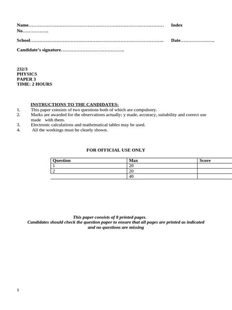 Physics Practical Exam 50 Questions Pdf