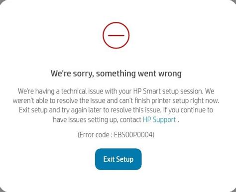 Error Code Ebs00p0004 Hp Support Community 8609385