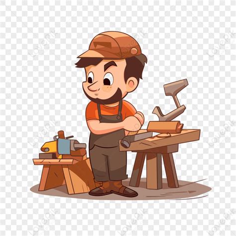Karpintero Clipart Gumagana Sa Kamay Karpintero Cartoon Vectorkahoy